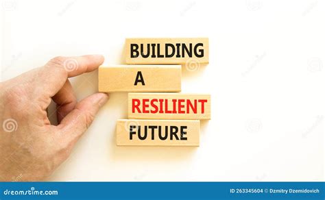 Building A Resilient Future Symbol Concept Word Building A Resilient