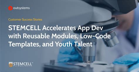 Outsystems On Linkedin Stemcell Accelerates App Dev With Reusable