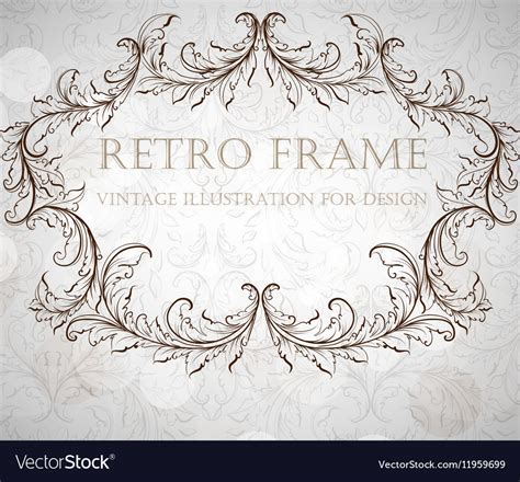 Rustic Vintage Frame Royalty Free Vector Image