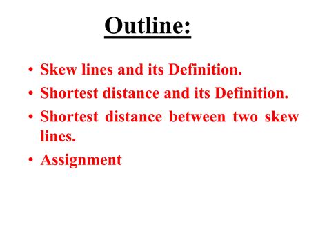 3 3 D Geometry Skew Lines And Shortest Distance Pptx