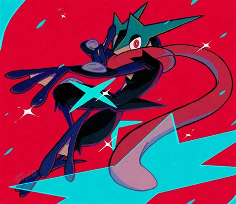 Greninja And Mega Greninja Pokemon And 1 More Drawn By Shiwosiwosi