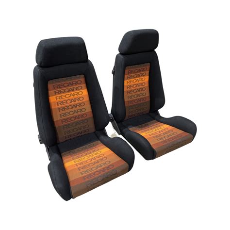 Recaro Seats Lxb Spectrum Orange Retrimmed Pair Retro Autotek