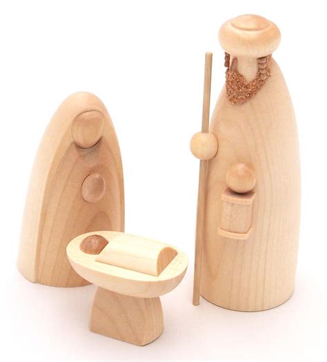 Schalling Krippenfiguren Heilige Familie Natur 3 Teilig Kunstvolles Aus Dem Erzgebirge