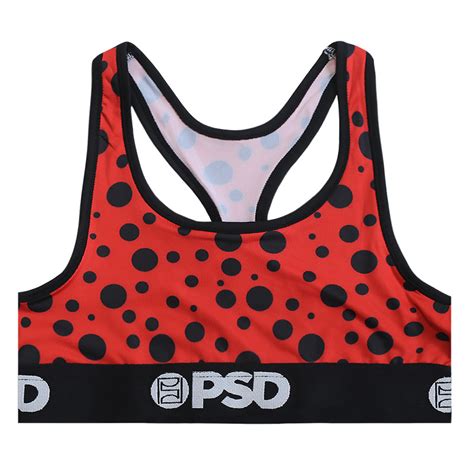 Red Polka Dot Sports Bra Psd Underwear