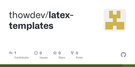Github Thowdev Latex Templates