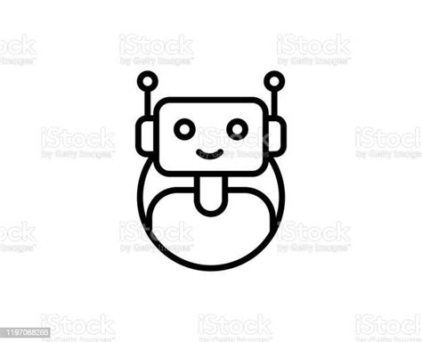 機器人線圖示向量圖形及更多互聯網圖片 互聯網 人工智能 人工造的 Istock