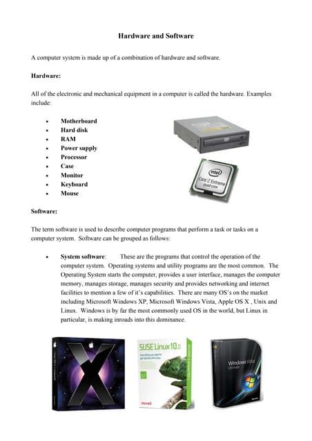 3 Component Of Computer System Unit Csi 321 Pdf