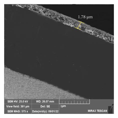 A Fesem Cross Sectional Image—f3 Solar Cell Sample B Fesem Surface
