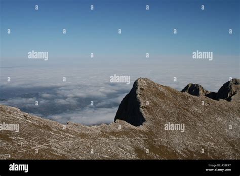 Airy Crest Near Monte Camicia Above Campo Imperatore In The Gran Sasso
