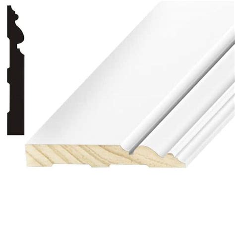 Kelleher Santa Fe 916 In X 4 12 In Primed Pine Base Moulding P233pr