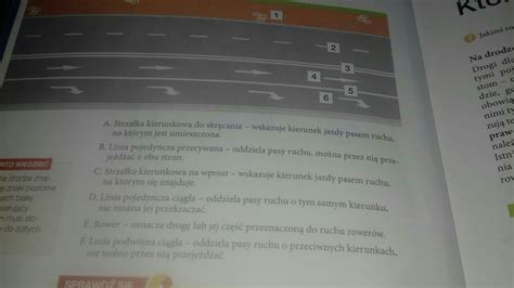 dobierz do znaków oznaczonych na ilustracji cyframi odpowiednie opisy A F Brainly pl