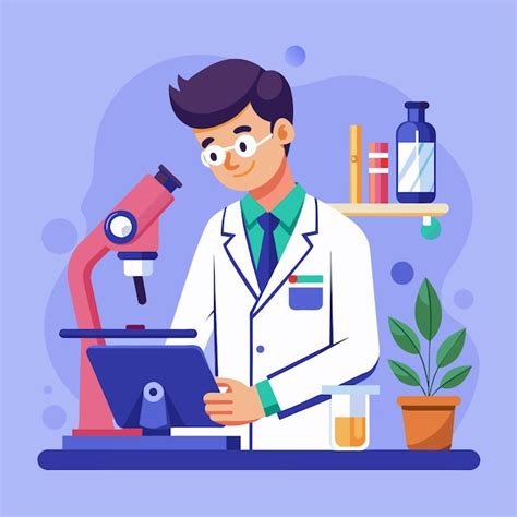 Premium Vector Pathologist Vector Illustration Flat Style Medical