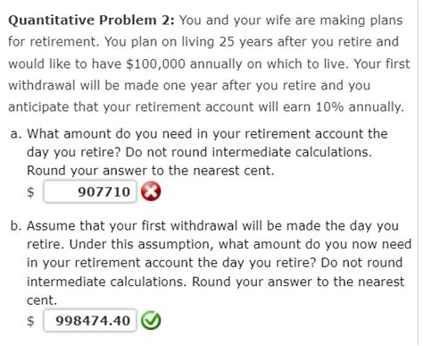 Solved Quantitative Problem 2 You And Your Wife Are Making