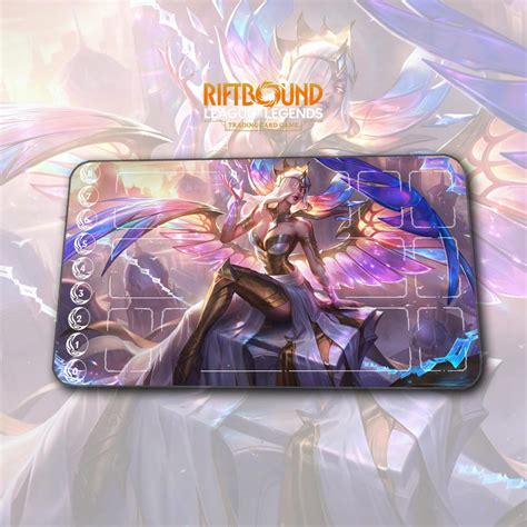 Playmat Morgana Veiled Lady Prestige Riftbound Lol Tcg Game Mat