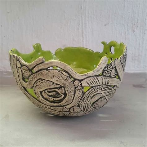 Coiled Bowl In Green Color