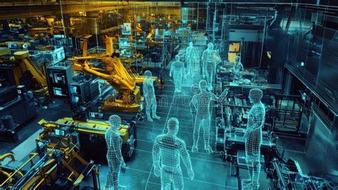 The Automated Assembly Line In A Modern Manufacturing Facility Is Equipped With Robotic Arms And