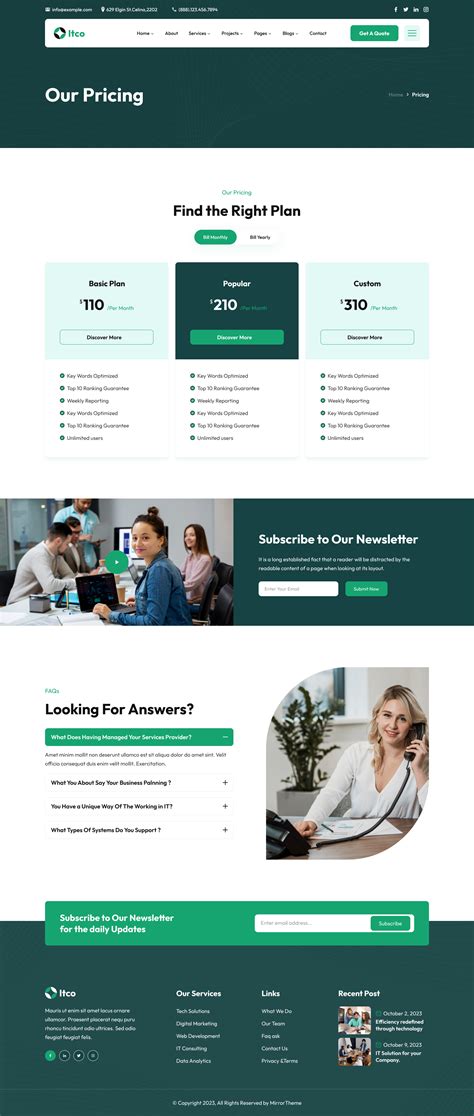 Itco It Solutions Services Figma Template By Mirrortheme Themeforest