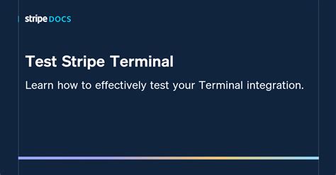 Test Stripe Terminal Stripe Documentation