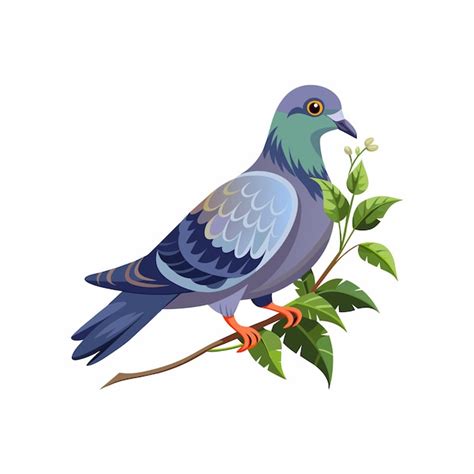 рисунок птицы на синем и зеленом фоне Премиум векторы