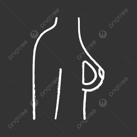Breast Silicone Implant Chalk Icon Icon White Woman Vector Icon White Woman Png And Vector