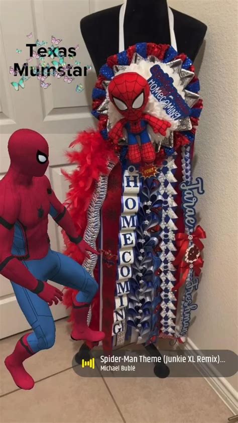 Spider Man Homecoming Mum Homecoming Mums Homecoming Mums Diy
