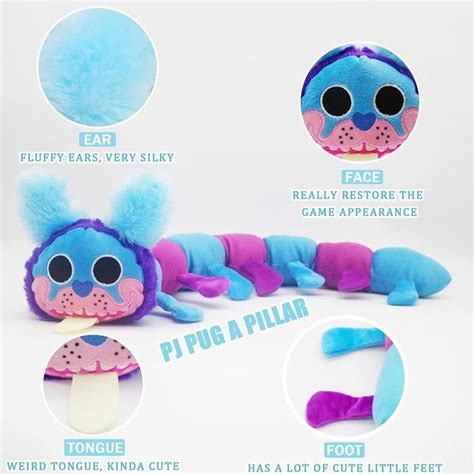 Poppy Playtime Pj Pug A Pillar Huggy Wuggy Peluche60cmcadeau D