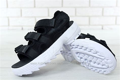 Женские сандалии босоножки Фила. FILA Disruptor сандали. Black White ...