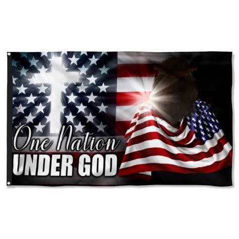 Cayyon Christian Flag 3x5feet Christian Cross American Grommet Flag One