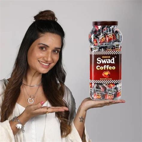 Swad Coffee Candy Made With Strong Coffee Beans And Milk 200 Toffee Jar
