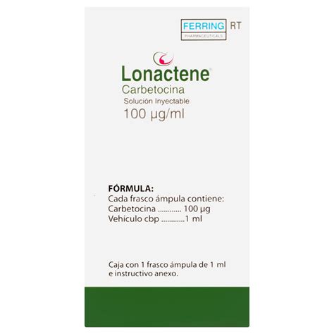 Lonactene Rt Frasco 100mg 1ml Con 1 Ampulas Carbetocina — Wecare Pharma