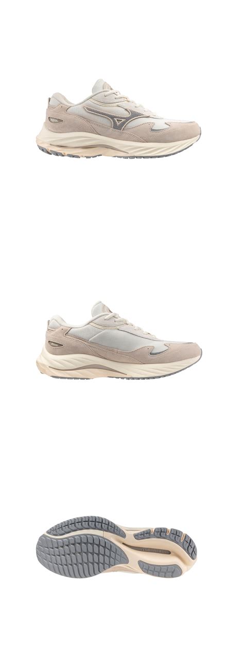 미즈노 웨이브 라이더 베타 화이트 샌드 얼티밋 그레이 스노우 화이트 Mizuno Kream