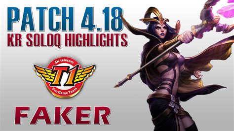 Skt T1 Faker Leblanc Vs Ahri Kr Soloq Highlights Youtube