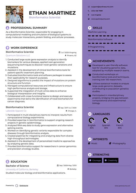 10 Bioinformatics Scientist Resume Samples And Templates For 2025