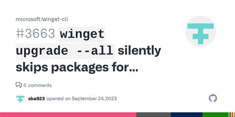 `winget Upgrade All` Silently Skips Packages For Which An Upgrade Is