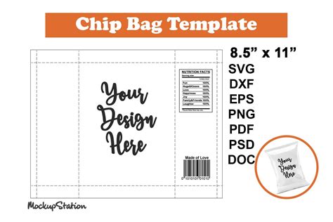 Printable Chips Bag