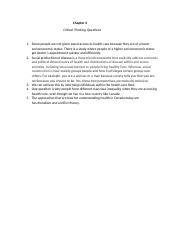 Chapter Critical Thinking Questions Chapter Critical Thinking Questions Some People Are