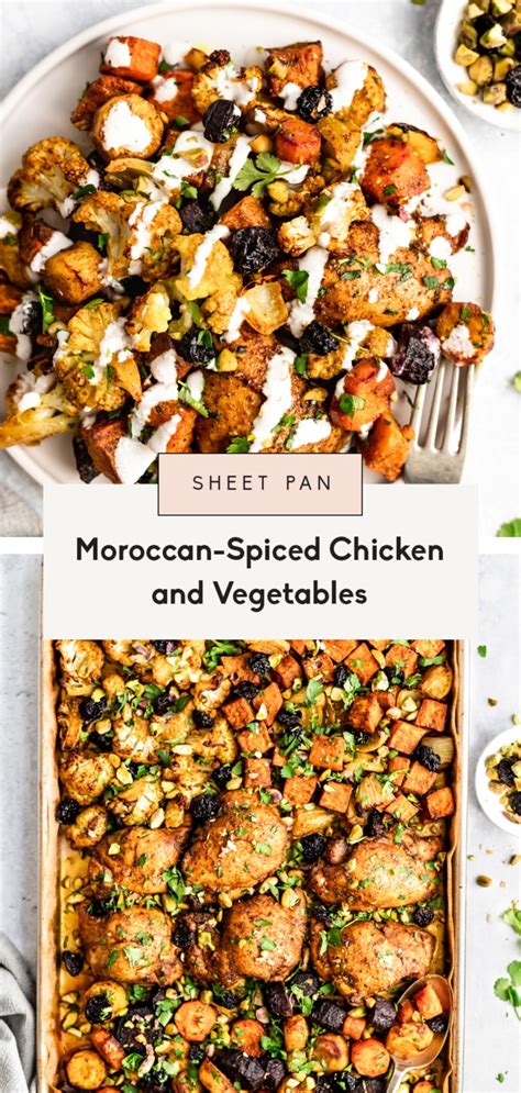 Healthy And Easy Sheet Pan Moroccan Chicken Ambitious Kitchen