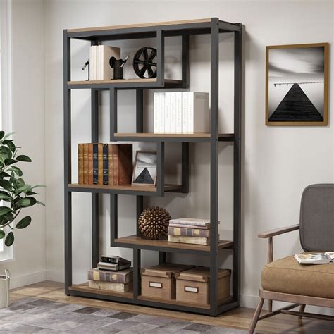 Bluebell 6 Tier Bookshelf Modern Etagere Bookcase Storage And Display