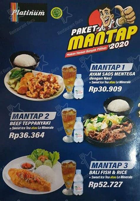 Menu At Champ Group Platinum Gajah Mada Plaza Restaurant Central
