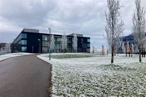 Frosty Morning In Campus Of Munich Garching Technical University Editorial Photo Image Of