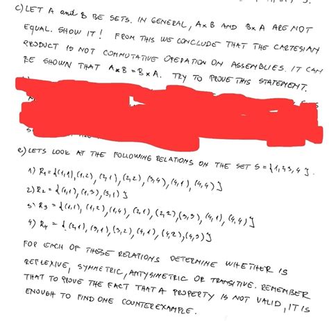 Solved C LET A And B BE SETS IN GENERAL AB AND BX A Chegg