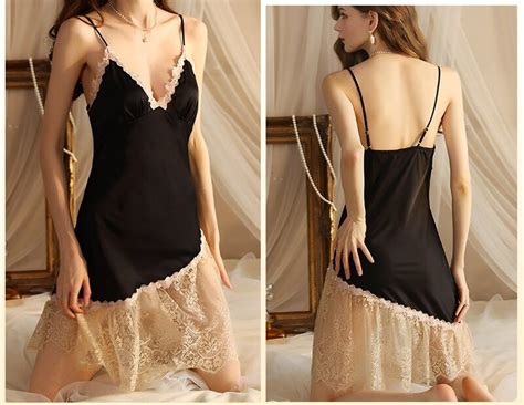 Sexy V Neck Dress Ice Silk Halter Sleepwear New Summer Ultrathin