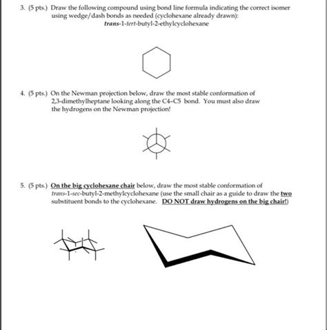 Solved 3 5 Pts Draw The Following Compound Using Bond