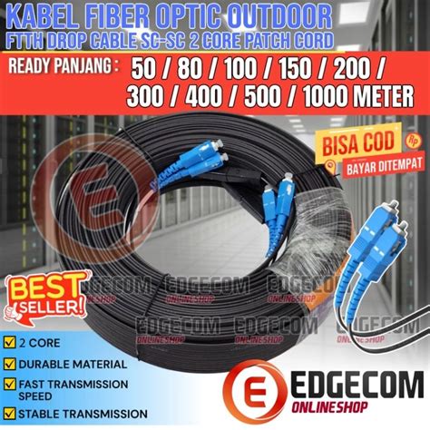Jual KABEL FIBER OPTIC OPTIK FO 2 CORE PRECON FTTH SC OUTDOOR 300
