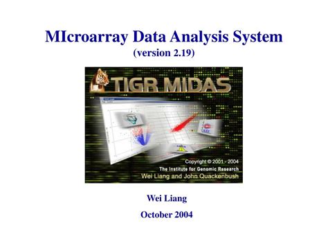 Ppt Microarray Data Analysis System Version 219 Powerpoint