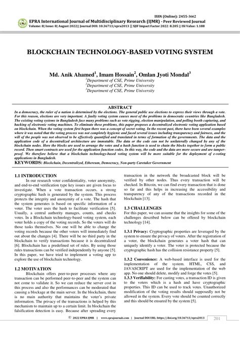 pdf blockchain technology based voting system