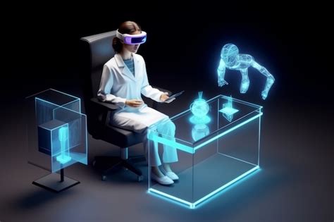person using ar technology to perform their occupation ai generated image