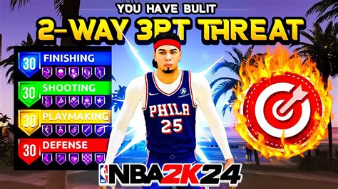 Best Game Breaking Pf Build In Nba 2k24 New 2 Way 3pt Threat Build
