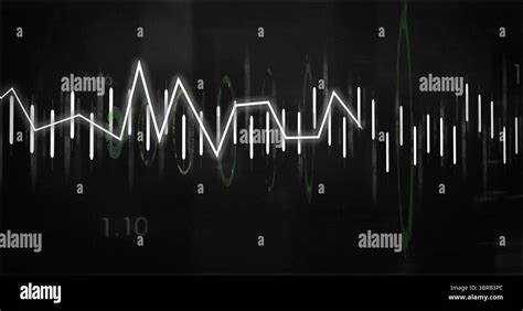 Displaying White Jagged Waveform Intersecting Vertical White Bars On