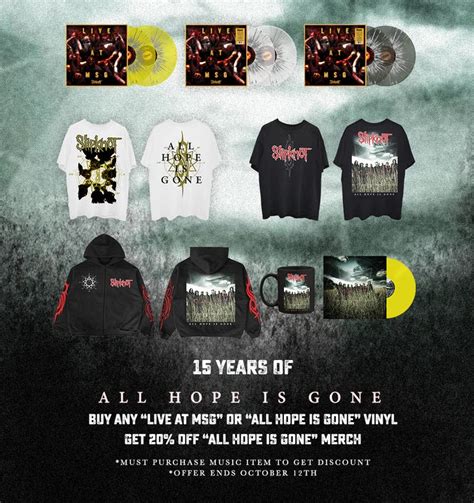 Buy Any Live At Msg Or All Hope Is Gone Vinyl Slipknot Uk